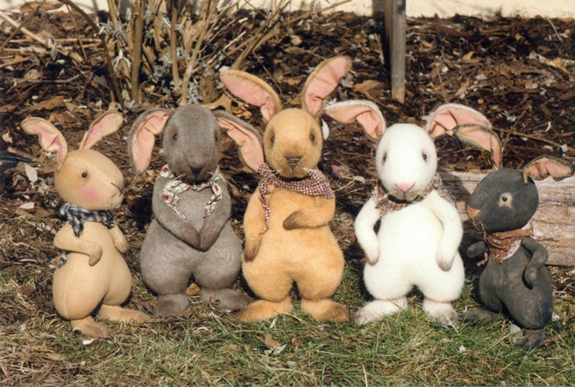 HH347E - the Gang's All Hare PDF Cloth Animal Sewing Pattern - Download ...