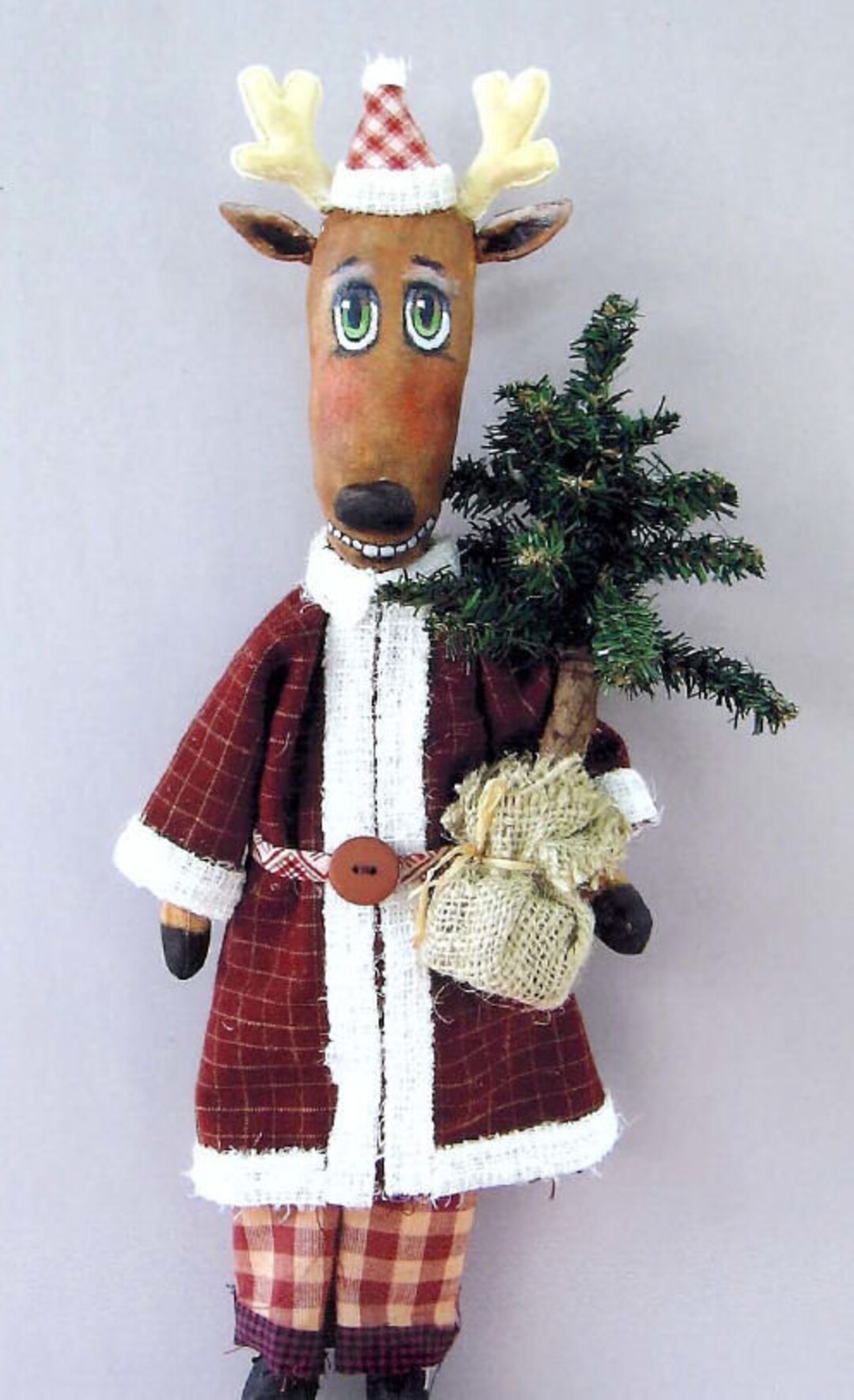 SE818 - Reindeer Ed , 16" Christmas Sewing Fabric Pattern - PDF ...