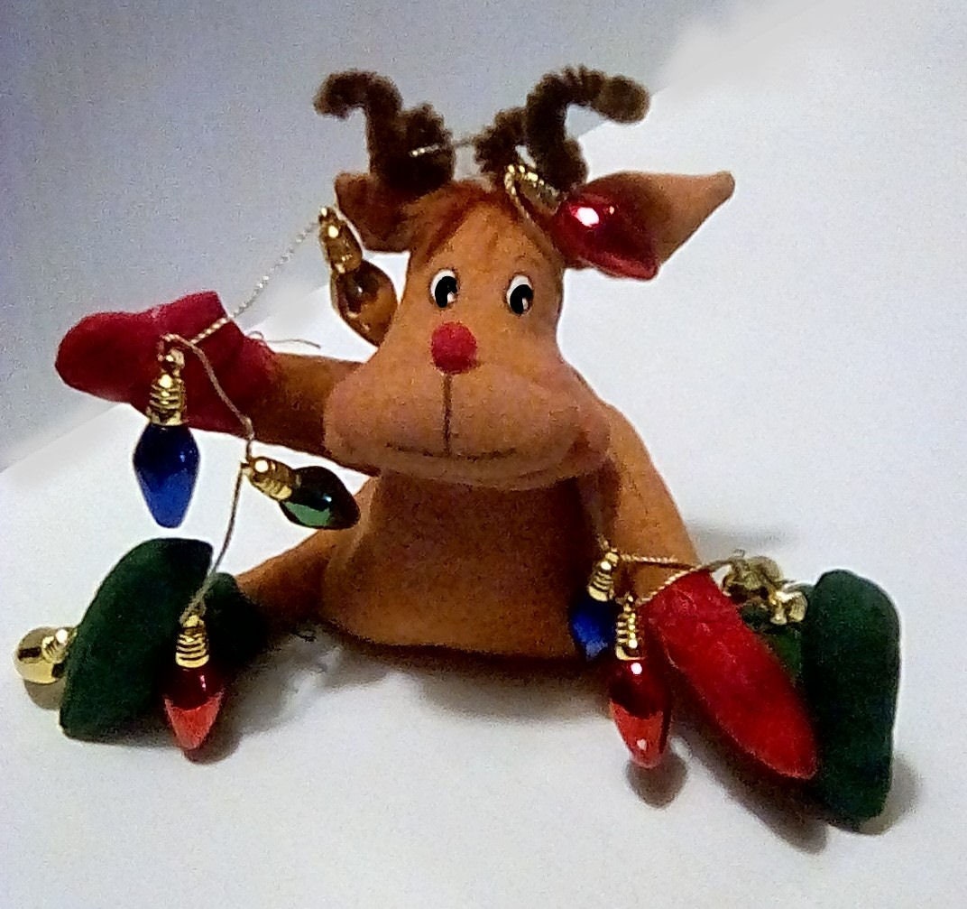 Rambunctious Rufus - 5" Holiday Reindeer Cloth Doll Sewing Pattern by ...