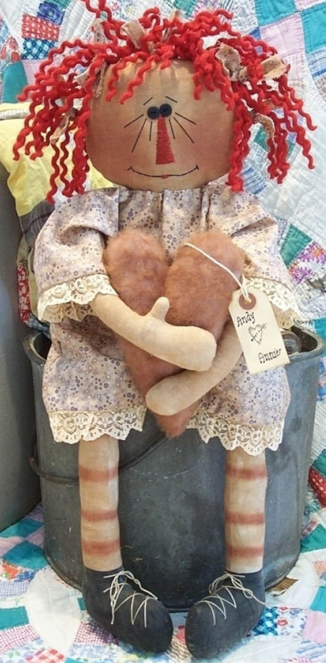 RP169E - This Old Heart, Raggedy Ann Doll Sewing Pattern by Michelle ...