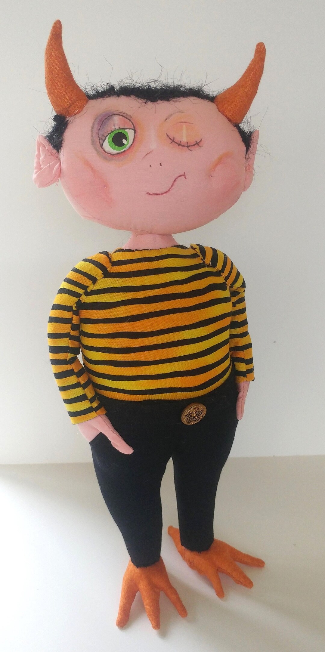 Horas a Devilish Little Imp - 13" Cloth Doll Sewing Pattern by Cyndy ...