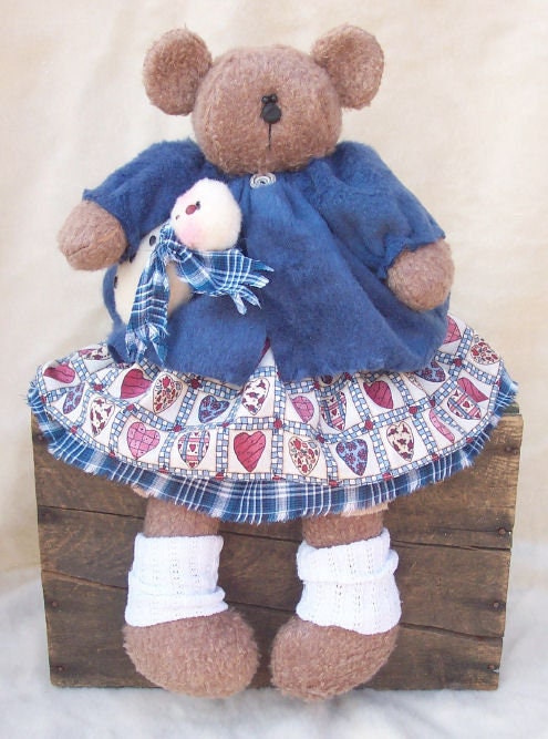 RP148E Snowflake Bear Plush Felt Bear and Snowman Doll | Etsy