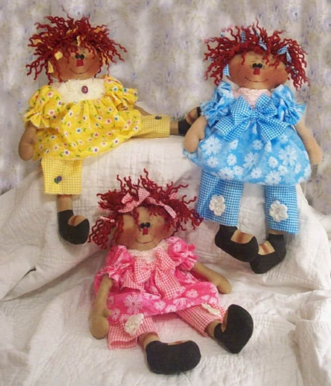 RP205E - Hello Spring, Raggedy Ann Cloth Doll Pattern by Michelle Allen ...