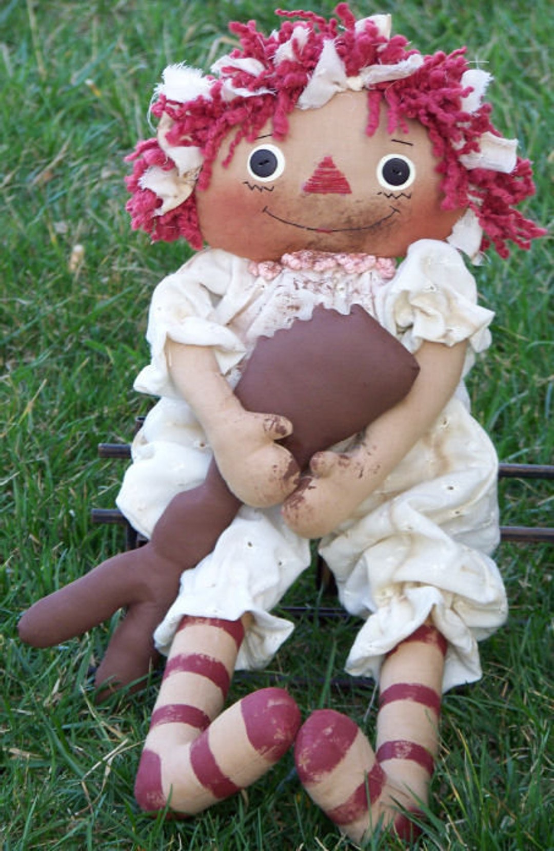 RP210E - Esther’s Easter, Primitive Raggedy and Bunny Ann Cloth Doll ...