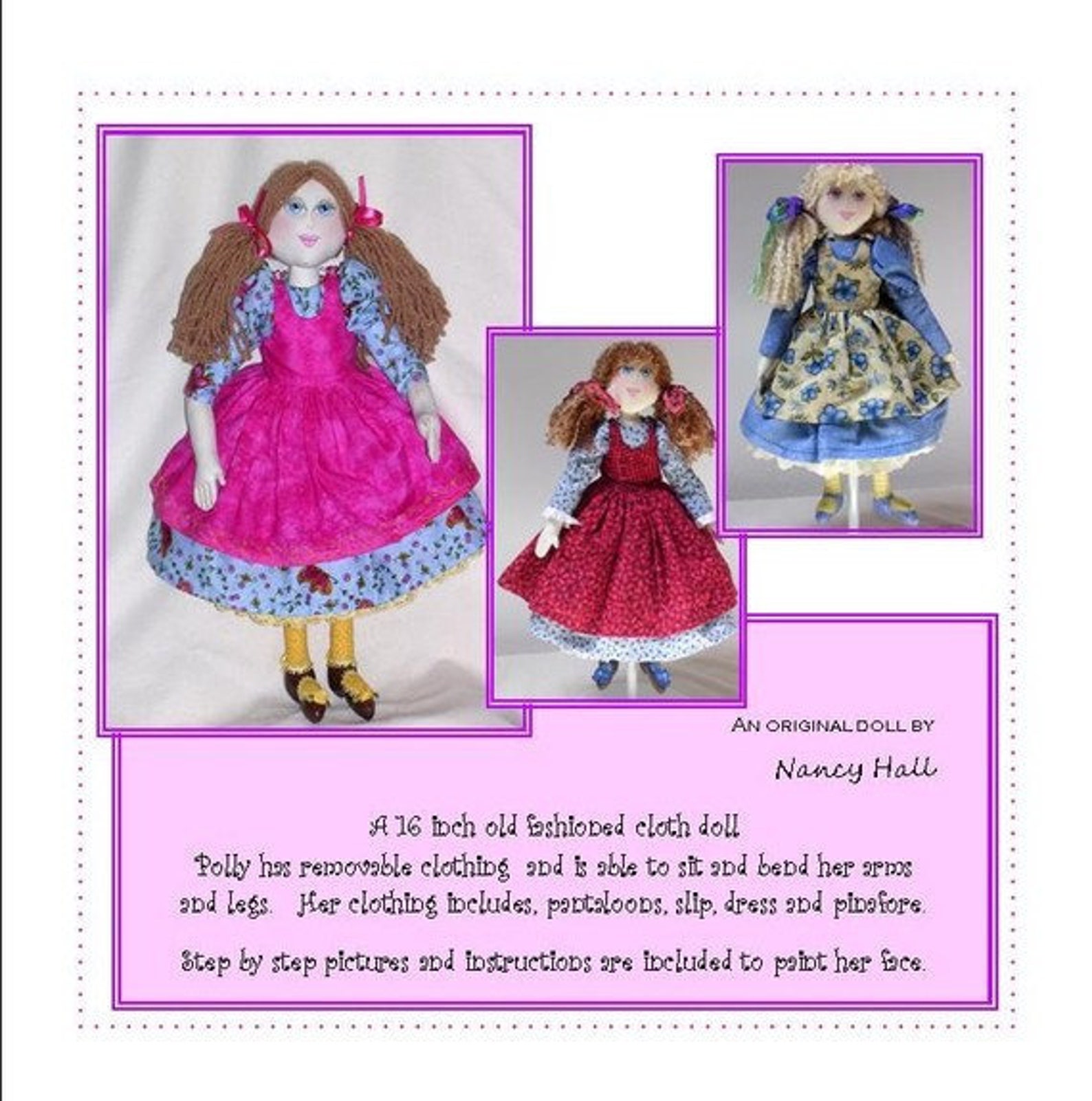 NH705E Polly Cloth Doll Pattern Polly Cloth Doll Pattern - Etsy