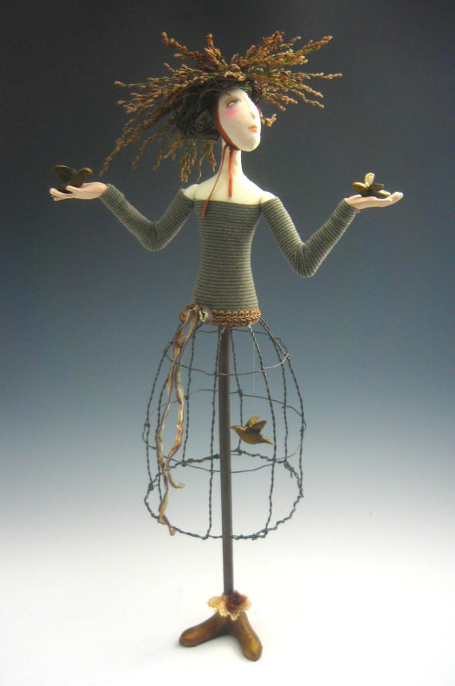 The Gatherer Cloth Doll Pattern/class by Cindee Moyer - PDF Cloth Doll ...