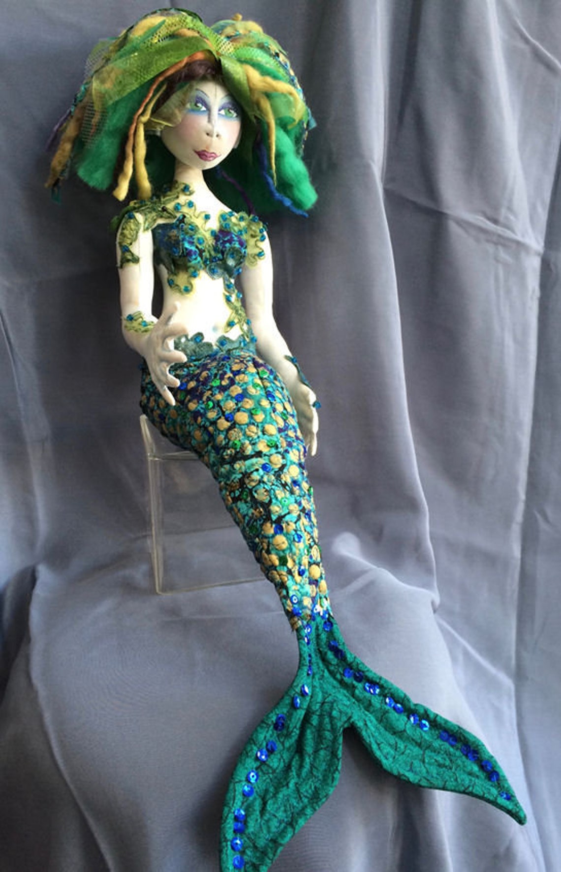 JX916E – SPLASH the Magical Mermaid - 18" Cloth Doll PDF Sewing Pattern ...