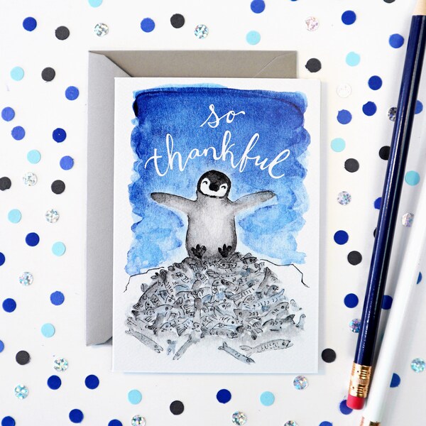 Penguin Thank You - Etsy