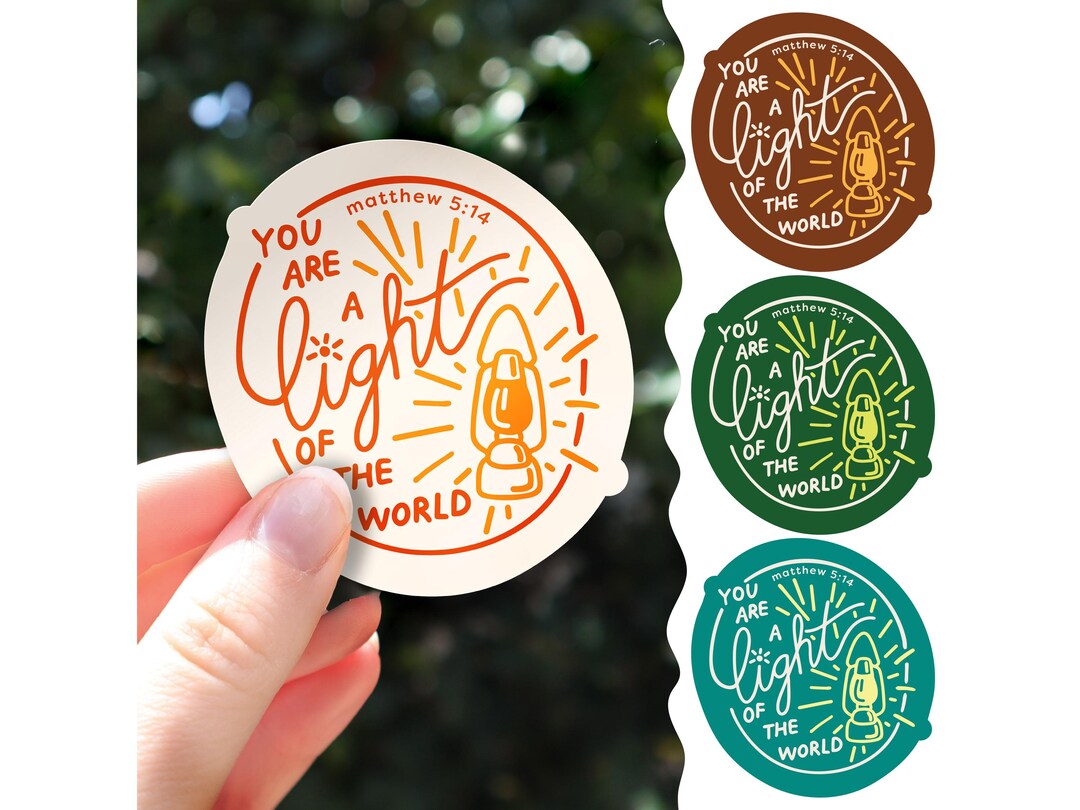 Matthew 5:14 | You Are a Light of the World | Matte Waterproof Vinyl ...