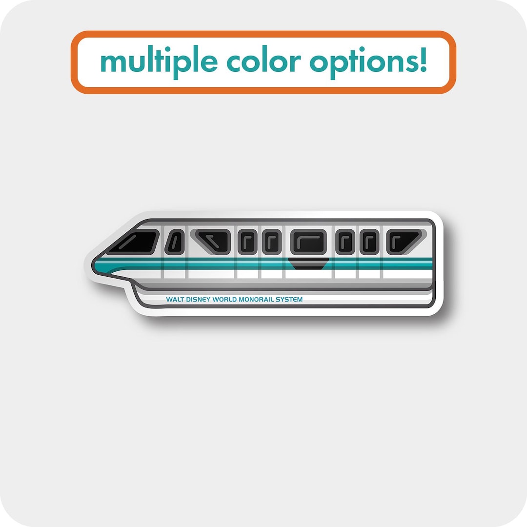 Buy Disney Monorail Sticker | Magic Kingdom Parks Transportation Retro ...