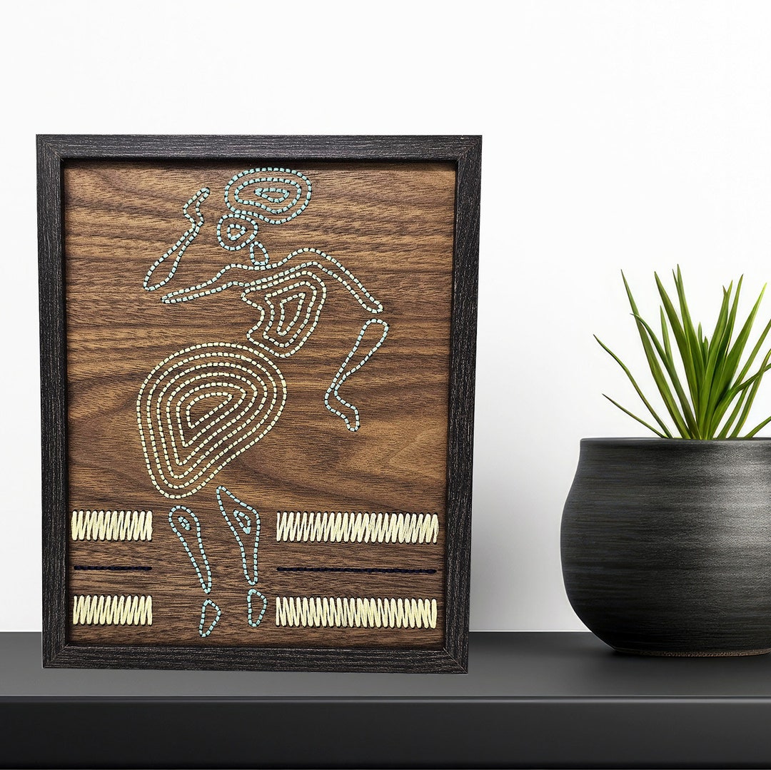 Ijo Ayo Contemporary Wood Wall Art, African Inspired Wall Hanging ...