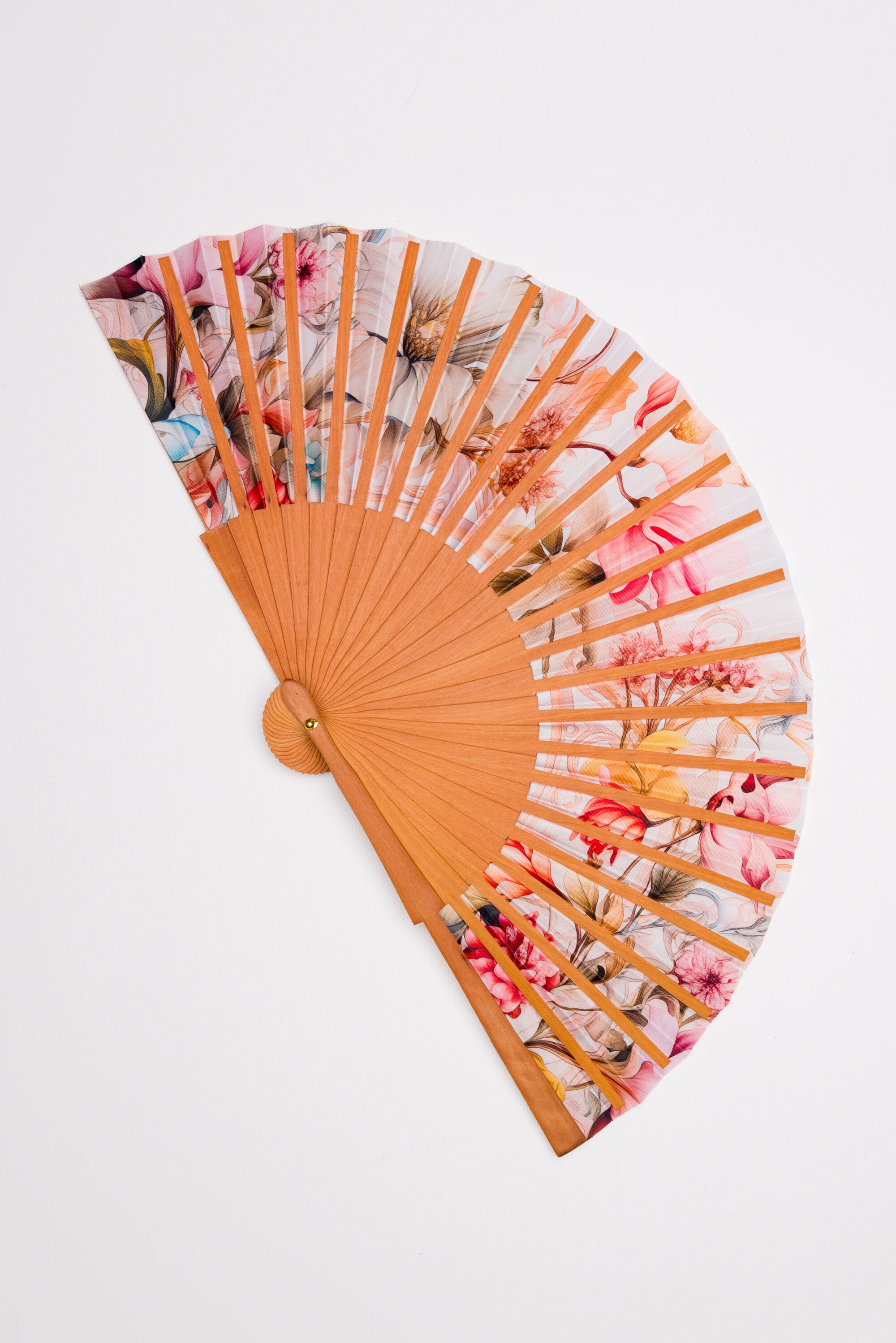 Folding Hand Fan, Spanish Hand Fan, Wood and Silk-like Fabric Fan ...