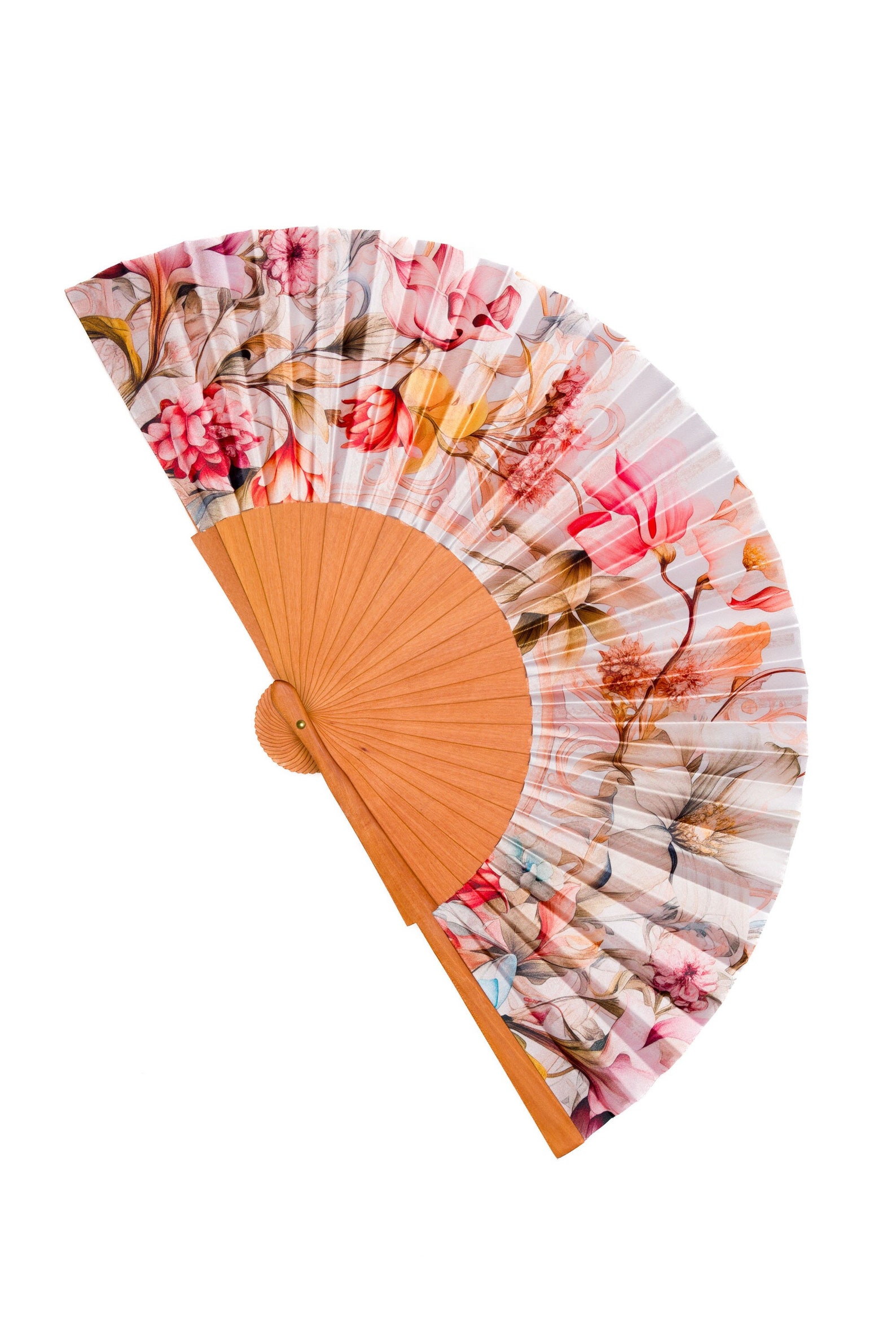 Folding Hand Fan, Spanish Hand Fan, Wood and Silk-like Fabric Fan ...