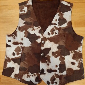 Cow Patch Vest Adult and Child - Etsy