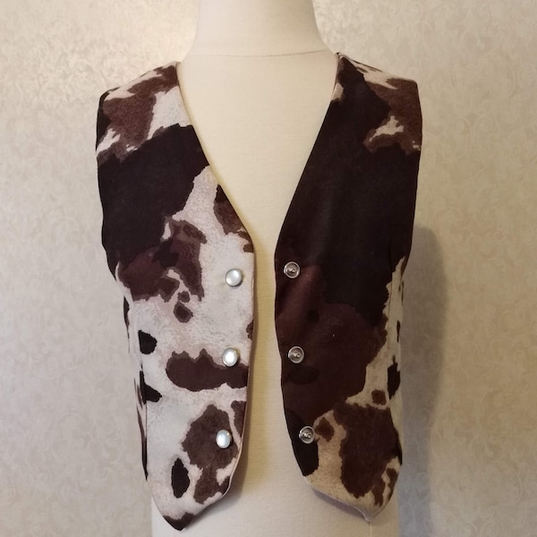 Cow Print Vests - Etsy