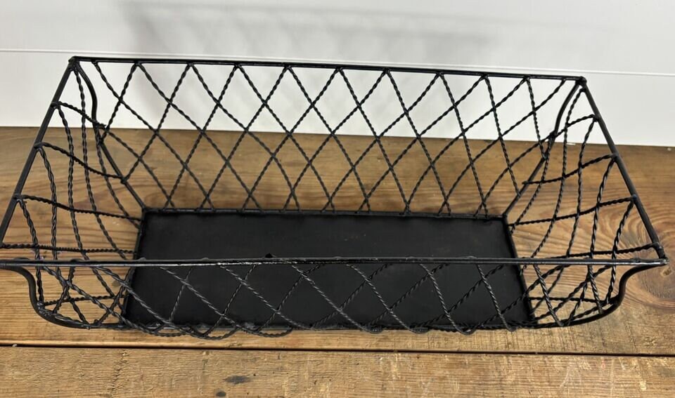 Vintage Black Metal French Country Window Box Planter Cottage Patio ...