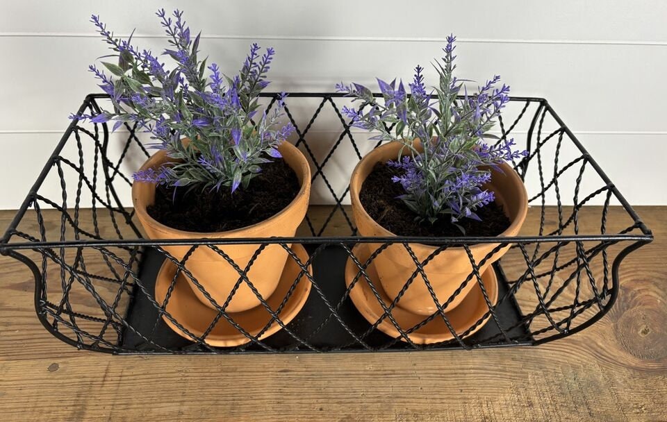 Vintage Black Metal French Country Window Box Planter Cottage Patio ...