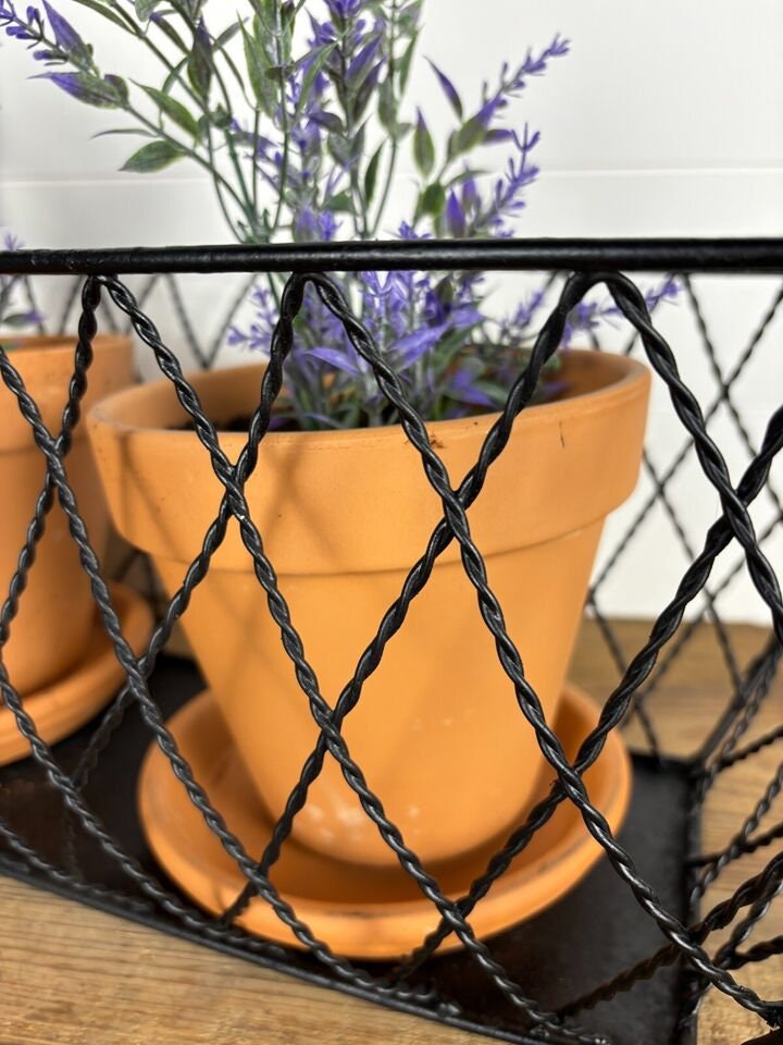 Vintage Black Metal French Country Window Box Planter Cottage Patio ...