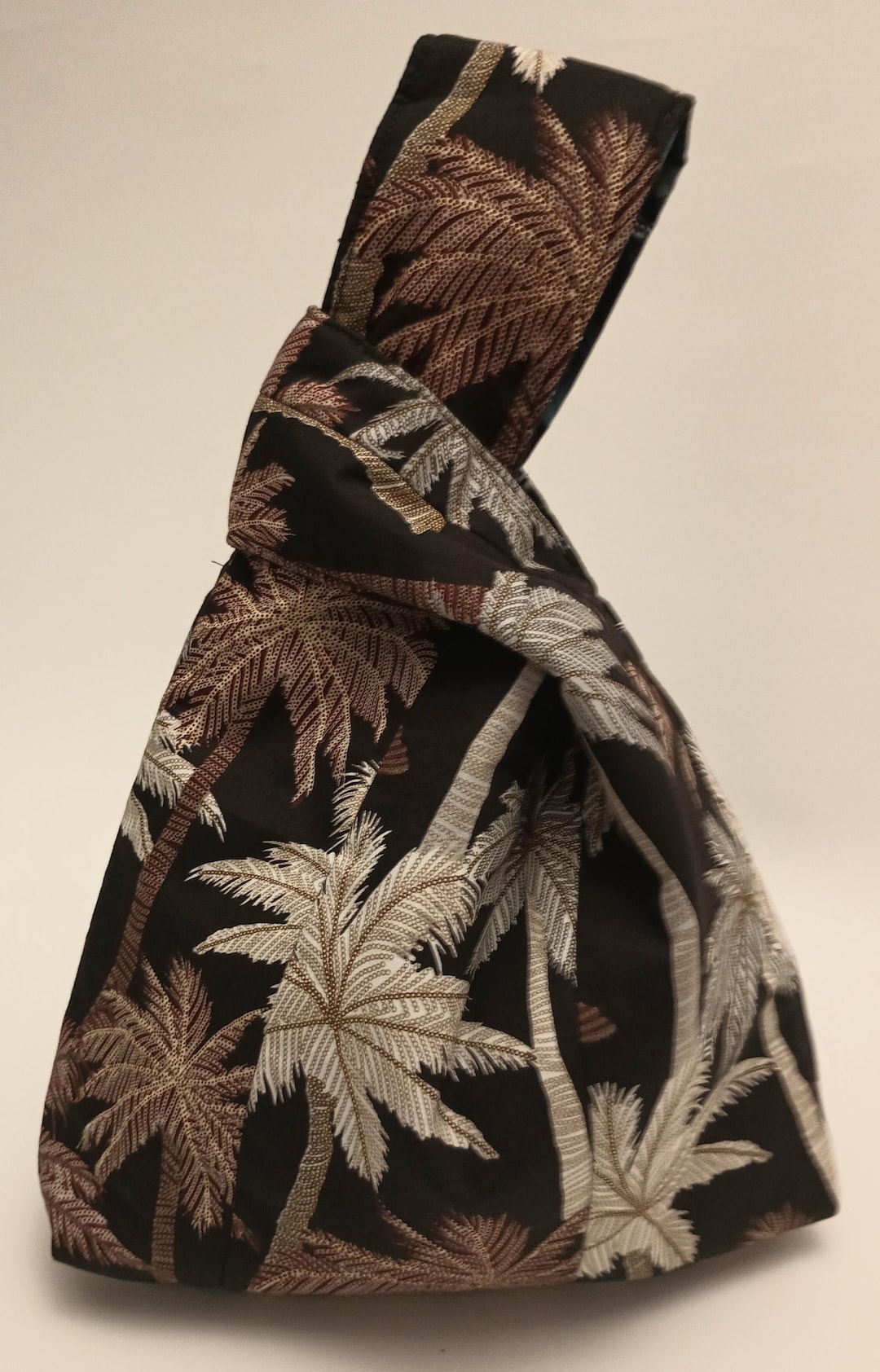 Reversible Japanese Knot Bag (palm Trees / Tropical) - Etsy