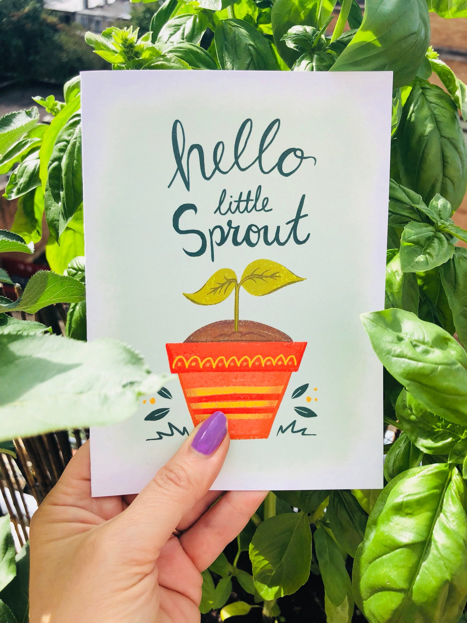 Baby Sprout Card for New Parents Botanical Welcome New Baby - Etsy