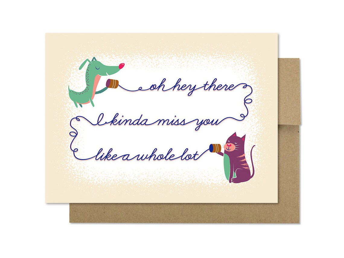 Long Distance Friendship Card Miss You Greeting Card With - Etsy