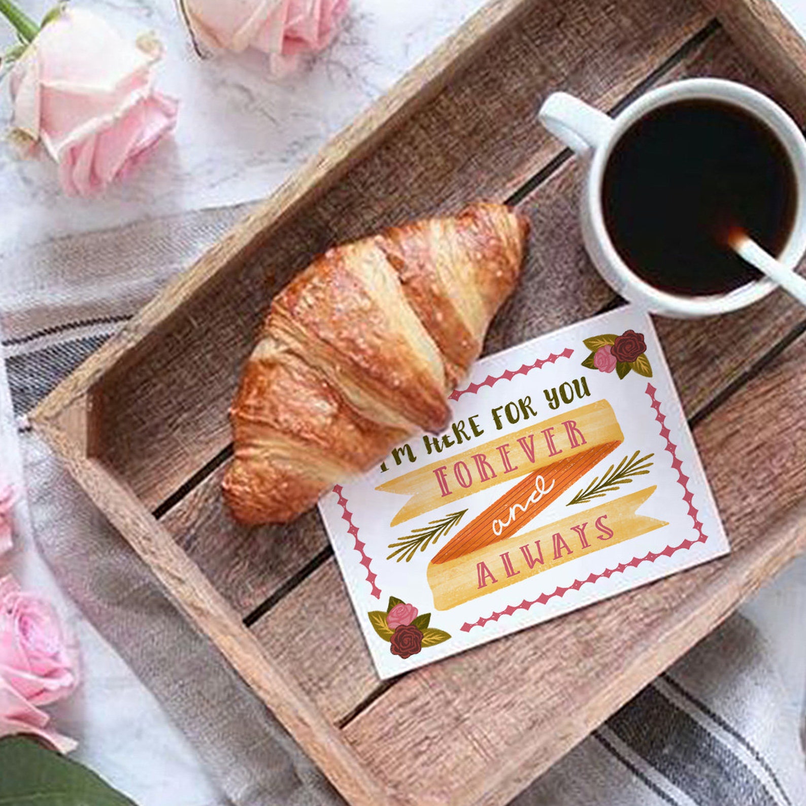Modern Sympathy Greeting Card with Illustrated Hand Lettering | Etsy