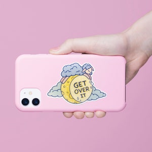 Funny Sheep Over Moon Sticker for Laptop, Sarcastic Saying Vinyl Decal ...