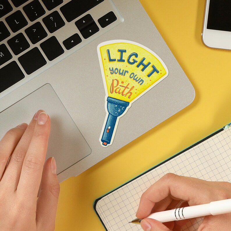 Flashlight Motivational Sayings Sticker Self Care Planner - Etsy