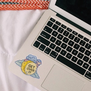 Funny Sheep Over Moon Sticker for Laptop, Sarcastic Saying Vinyl Decal ...