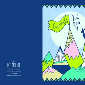 Congratulations Greeting Card With a Goat on Mountain, Reaching New ...