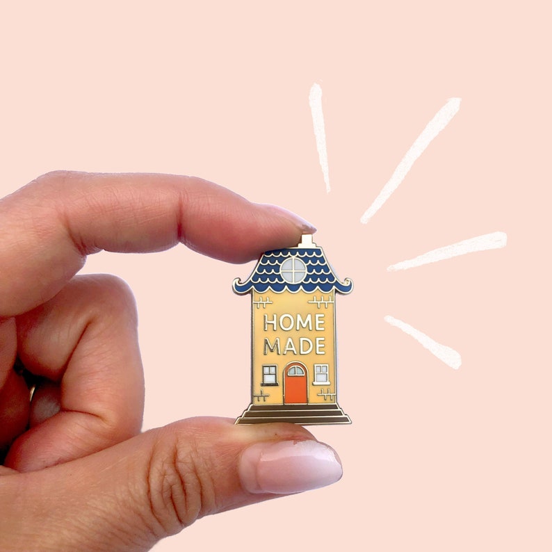 Home Enamel Pin Accessory for Creative Makers Gold Plated | Etsy