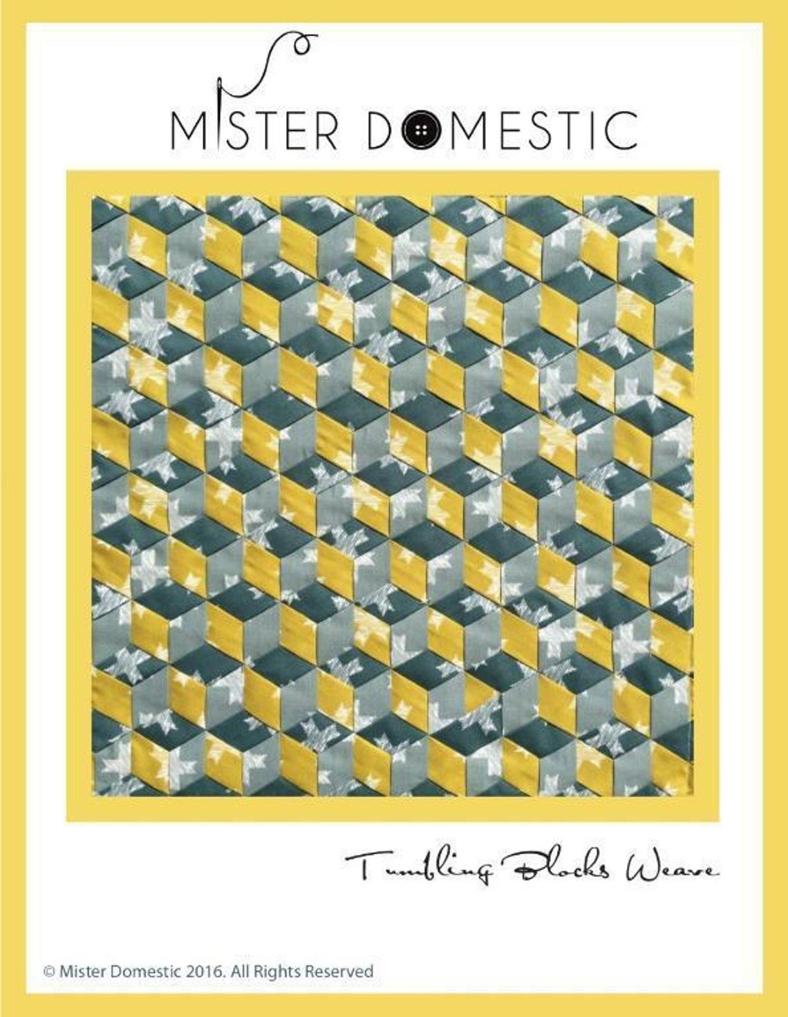 Tumbling Blocks Weave PDF Pattern 16 X 16 - Etsy