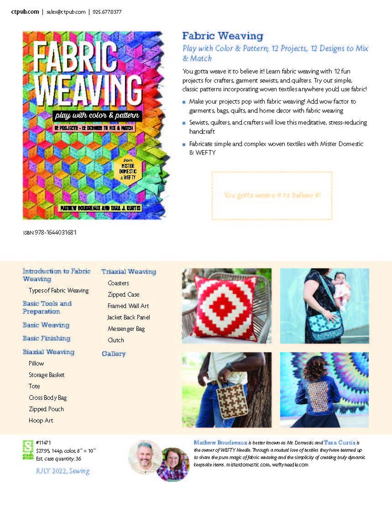 Fabric Weaving Book PDF Version by Mister Domestic and Wefty - Etsy