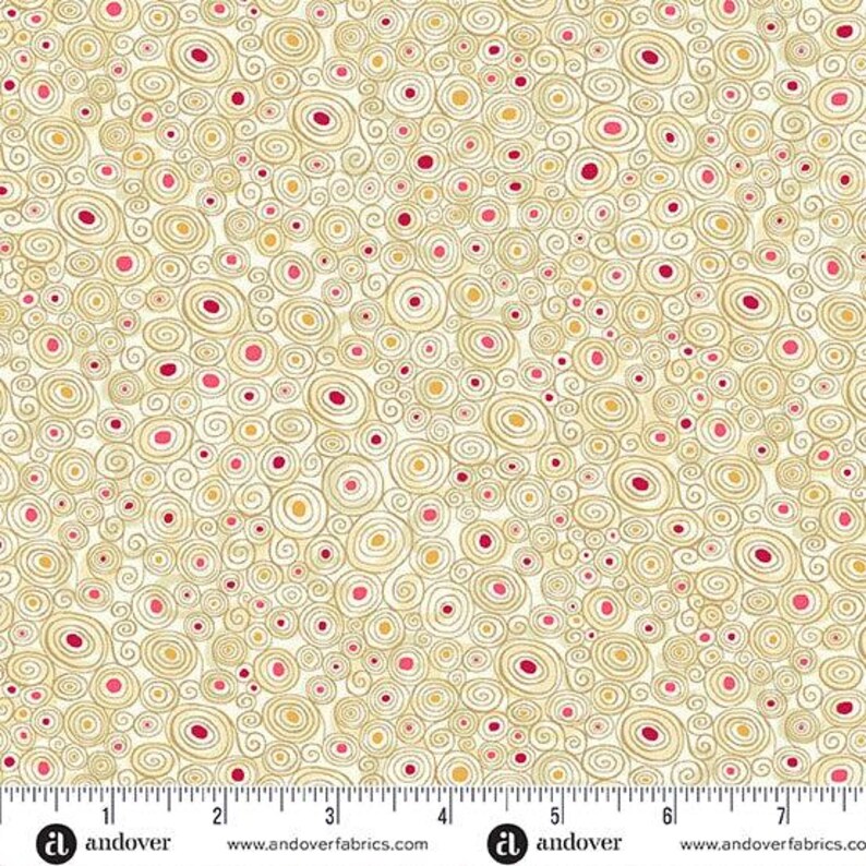 Golden – Scroll (cream) – (half Yard Cut) – by Makower UK - Etsy