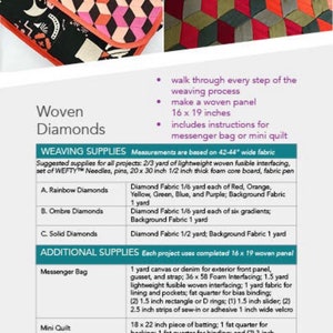 Woven Diamonds Fabric Weaving Pattern by WEFTY - Etsy
