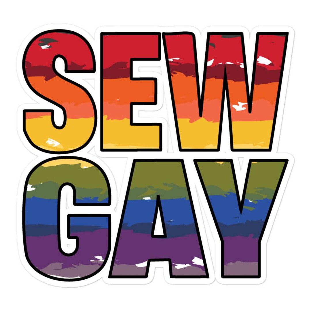 SEW GAY – Vinyl Sticker - Etsy