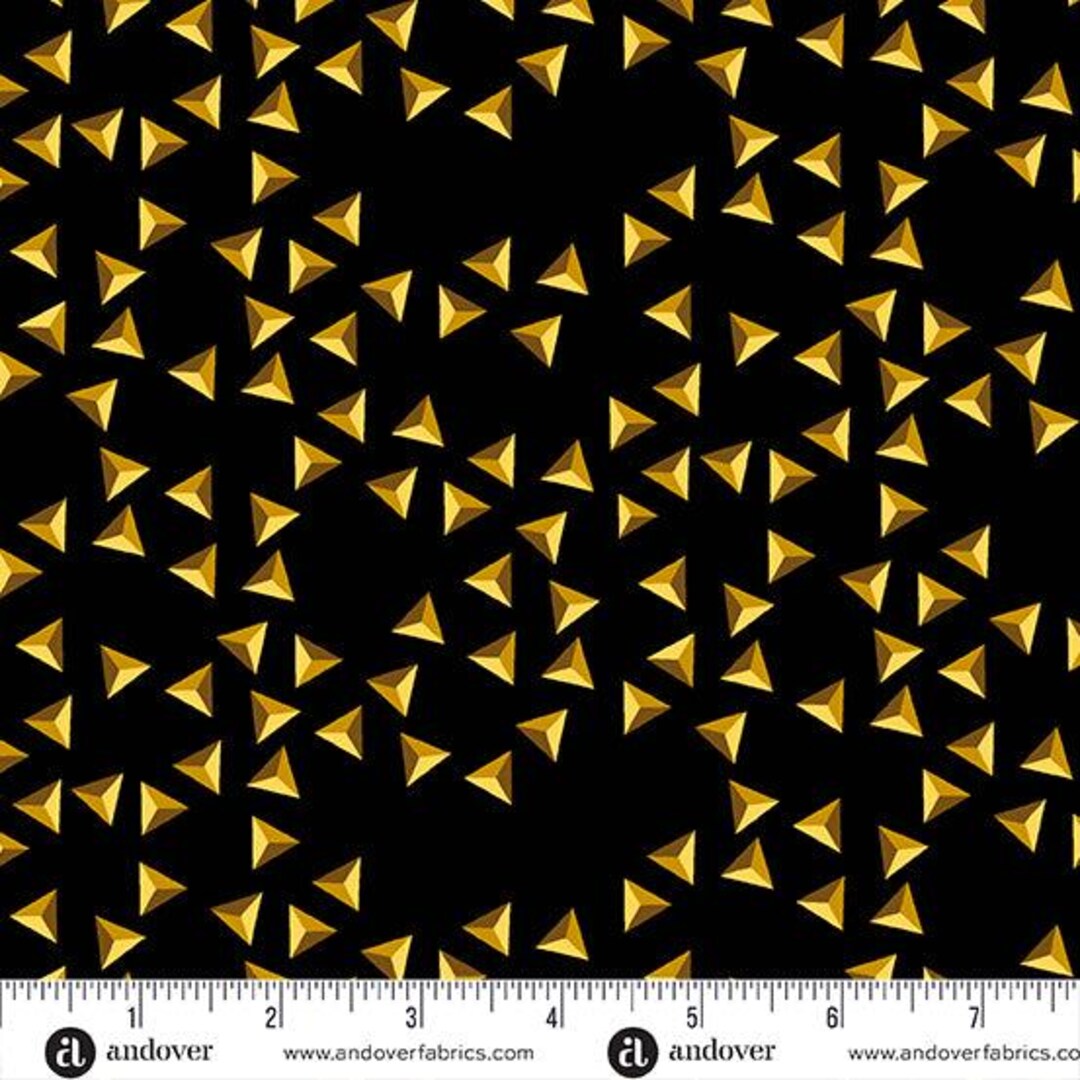 Iconic Fabric in Gold Studs by Libs Elliott With Andover Fabrics - Etsy