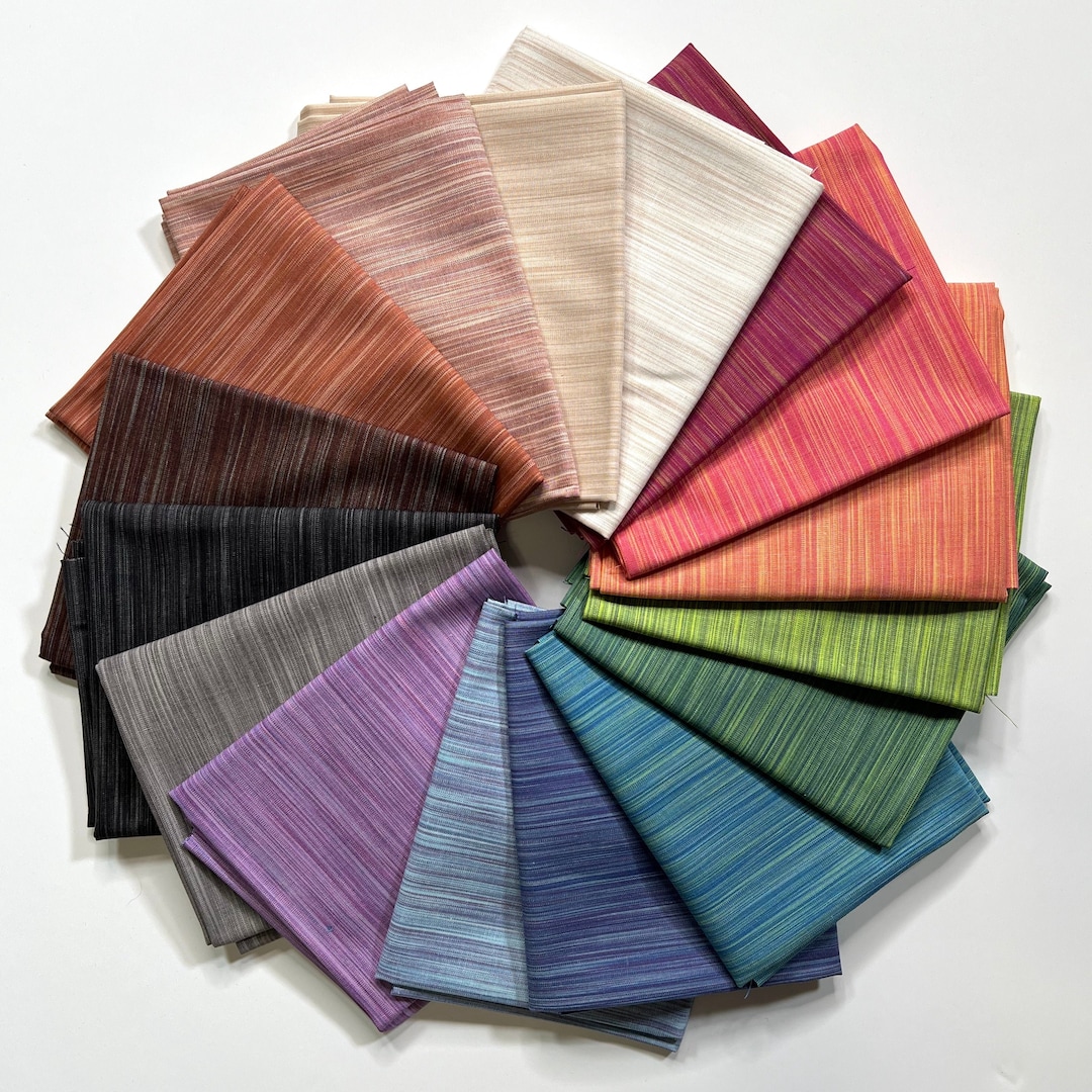 Space Dye Woven Fabric 16 Fat Quarter Bundle by Figo Fabrics - Etsy