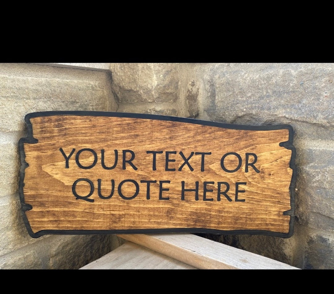 Wooden Carved Cabin Sign, Rustic Wood Signs, Custom Wood Sign, Custom ...