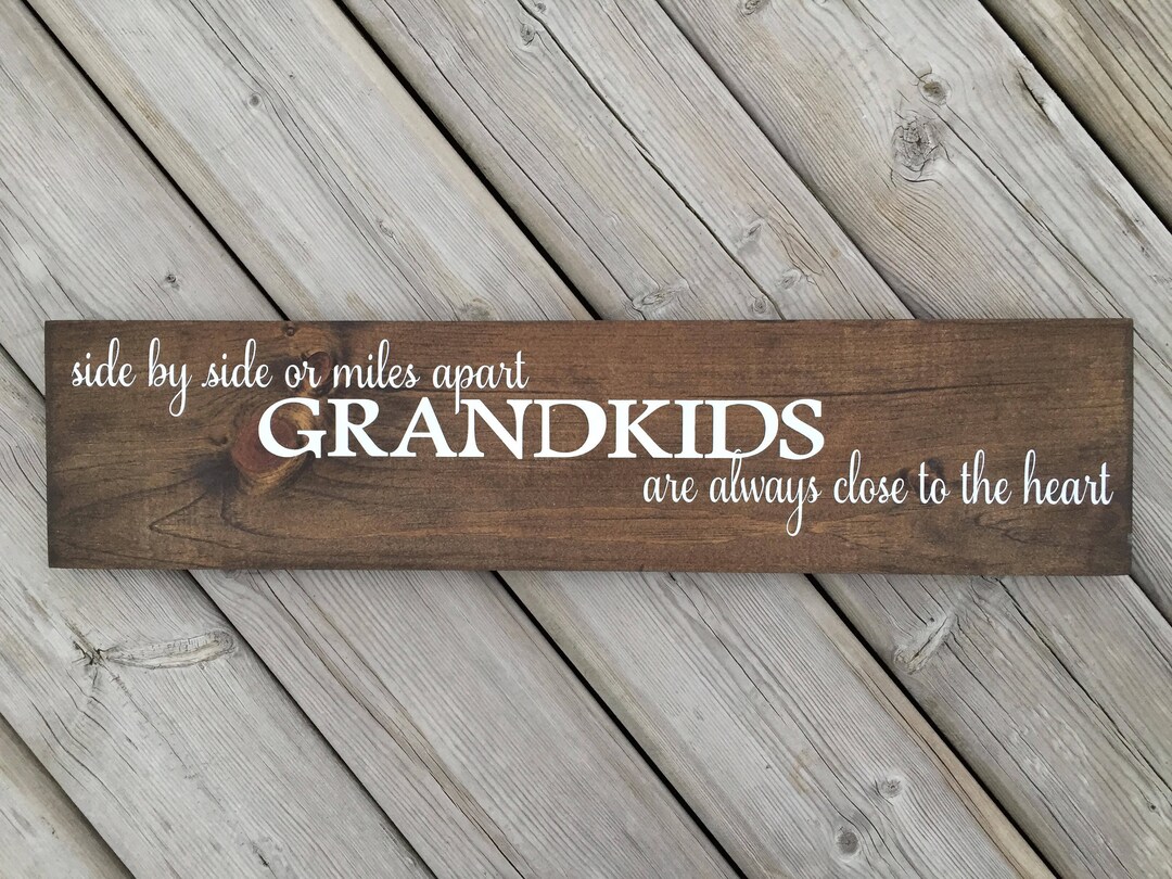 GRANDPARENTS GIFT, Sign for Grandparents From Grandkids, Wood Sign for ...