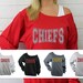 CUSTOM PERSONALIZED Raw Edge off Shoulder Sweatshirt Choose From Loads ...
