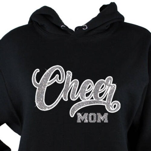 Cheer Mom Heavy Hooded Sweatshirt Glitter Cheer Mom Shirt Etsy