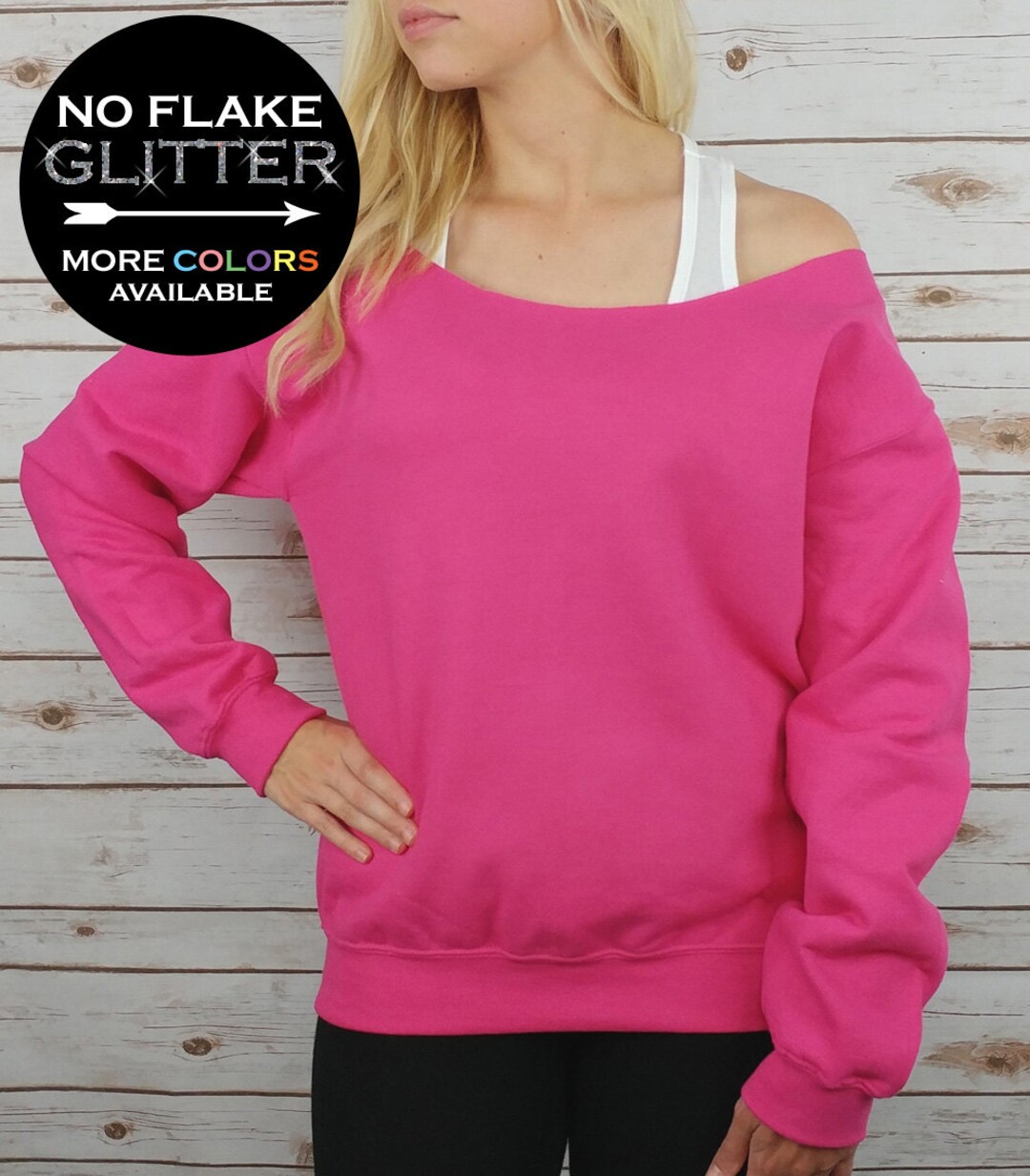 CUSTOM PERSONALIZED Raw Edge off Shoulder Sweatshirt - Choose From ...