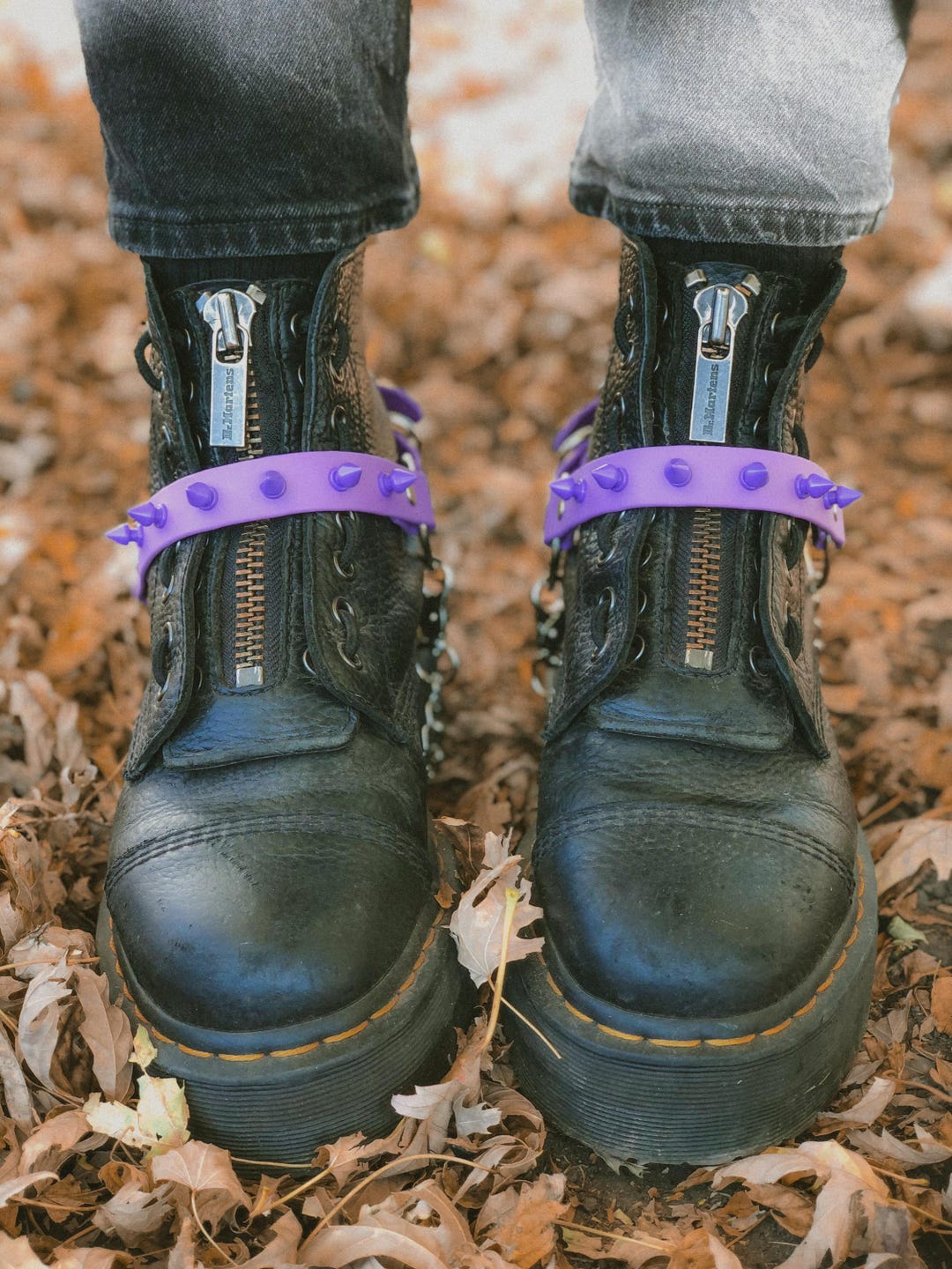 Purple People Eater Spiked Boot Harness (ready to Ship) - Etsy