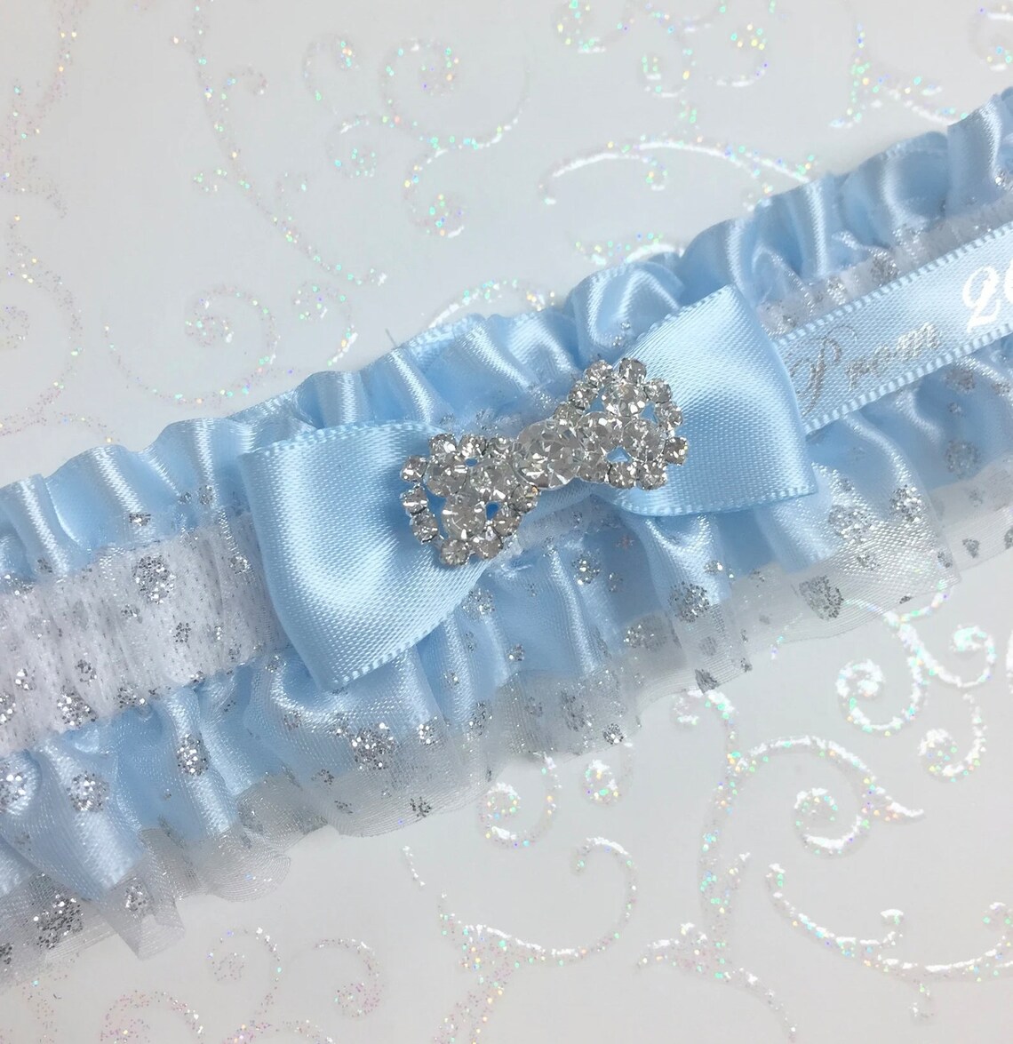 Blue Sparkle Prom Garter. Prom Garters, Blue Prom Garter - Etsy