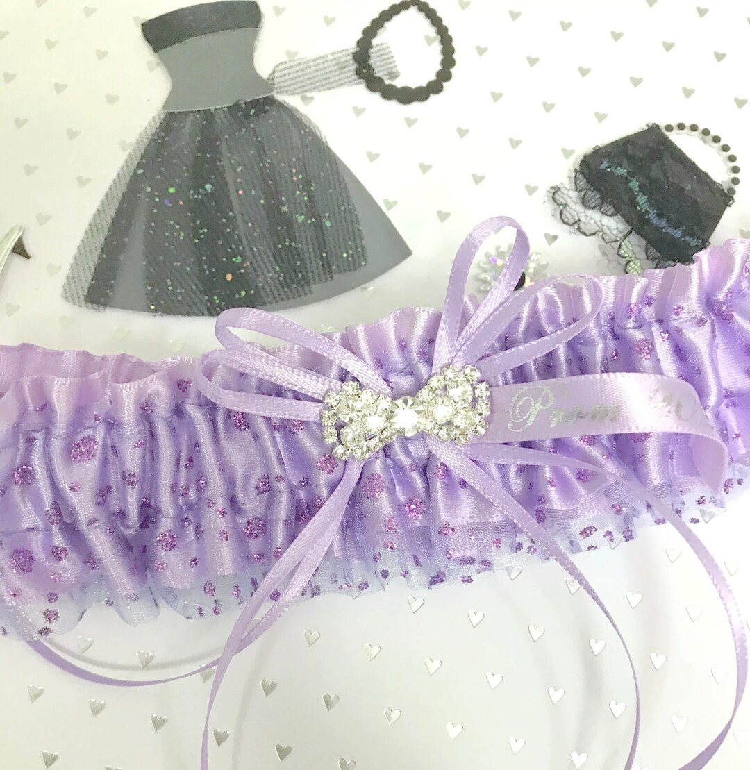 Lavender Sparkle Prom Garter. Prom Garter in Light Purple. - Etsy