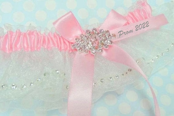 Pink Rhinestone Prom Garter Prom Garters Garters | Etsy