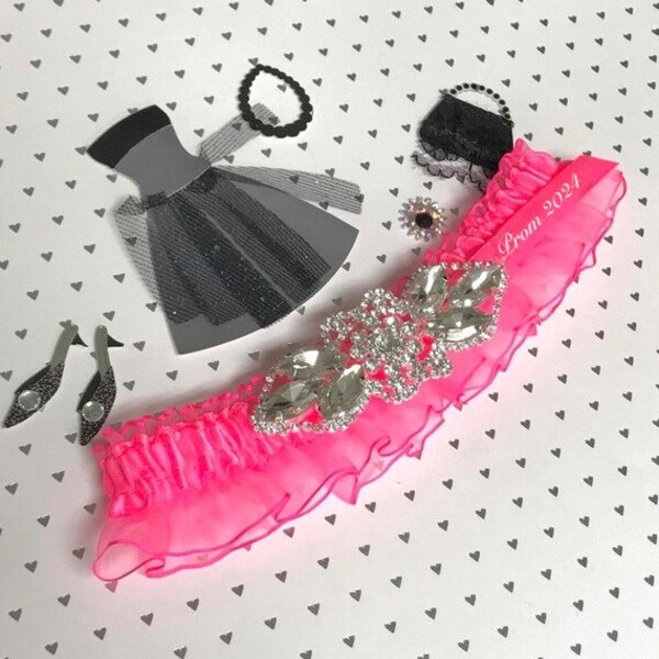 Bright Pink Garter - Etsy