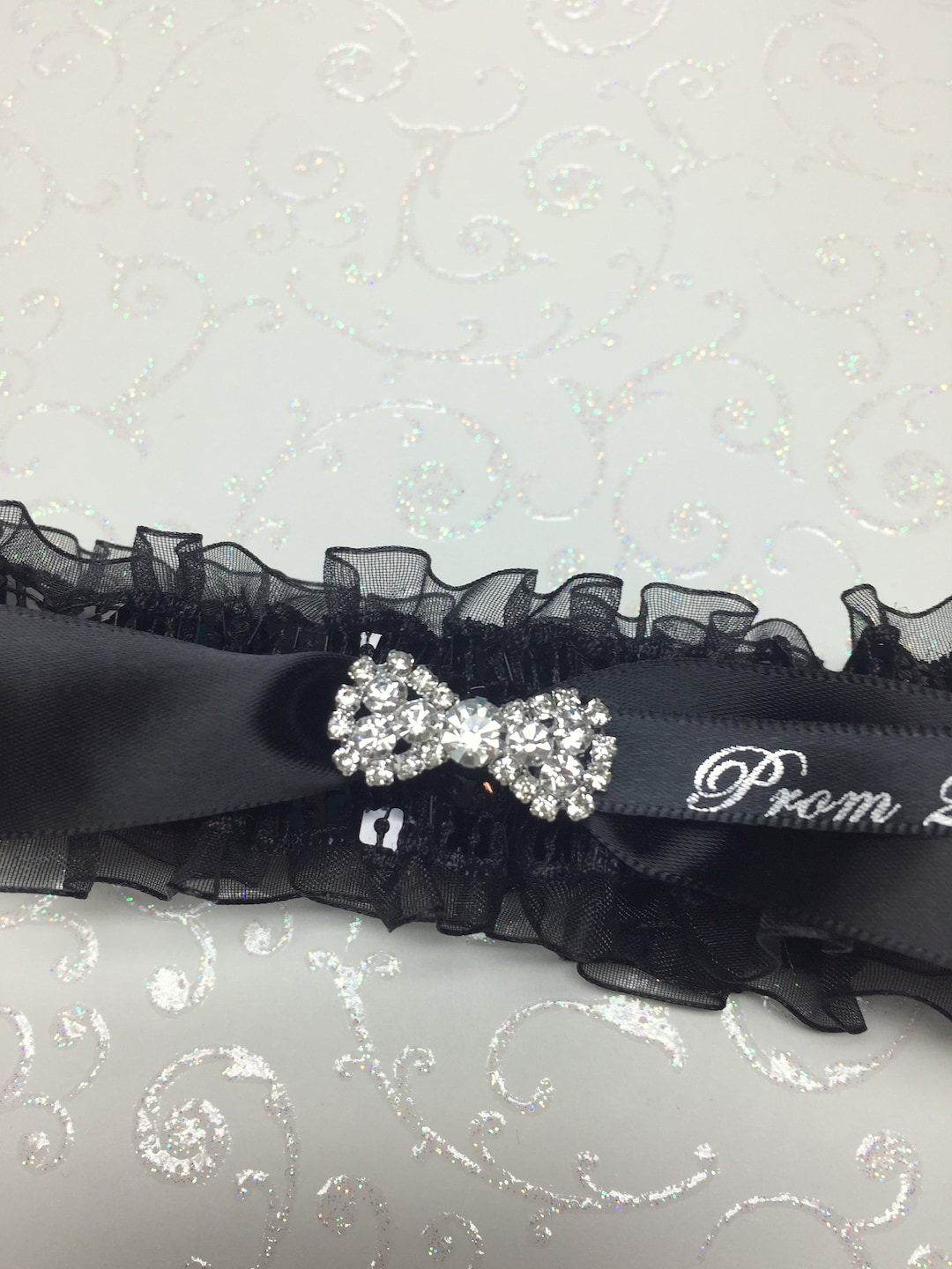 Black on Black Prom Garter. Prom Garters, Garters, Garter for Prom - Etsy