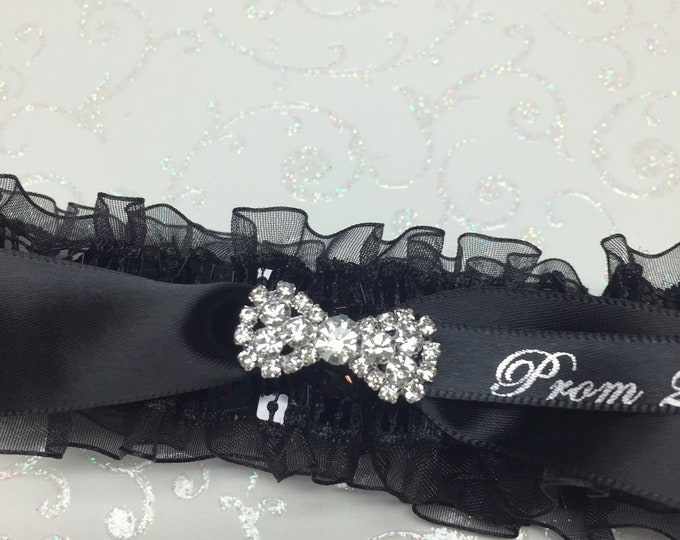 Black on Black Prom Garter. Prom Garters, Garters, Garter for Prom - Etsy